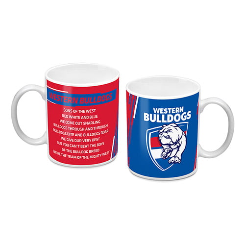 Western Bulldogs AFL Coffee Mug with Team Song 330ml – NPC Amusements