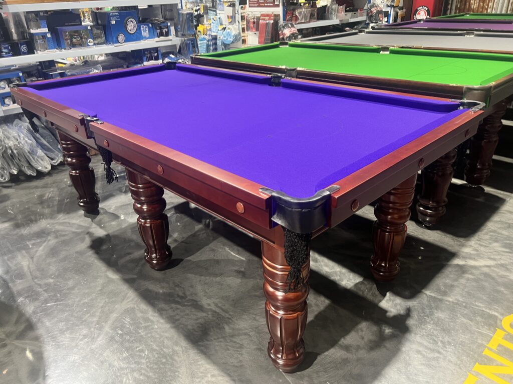 Cedar Colour Pool Snooker Billiard Table 7ft Slate with Purple Felt