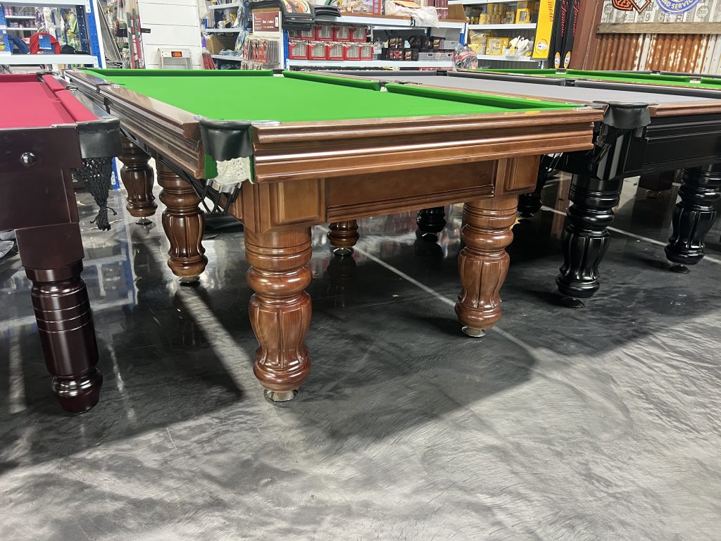 NPC Pool Table 8ft Royal DELUXE Light Walnut and Brass