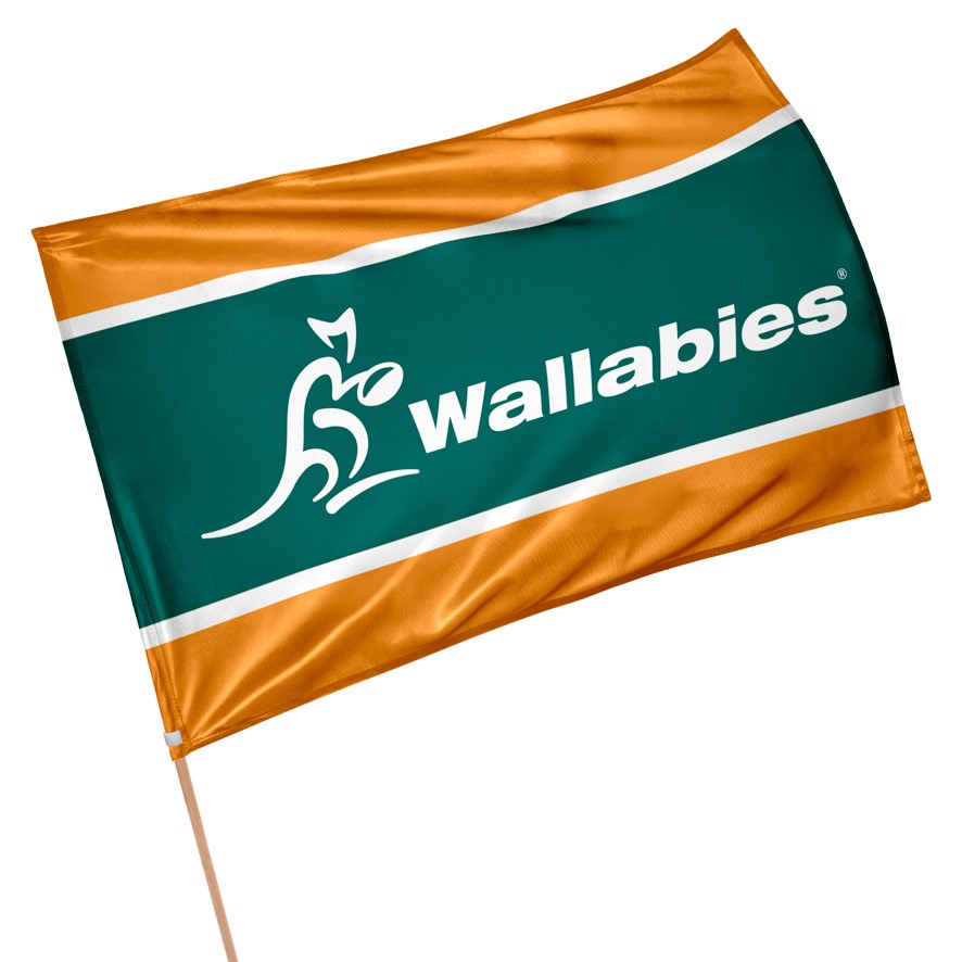 Wallabies Australian Rugby Union Logo Game Day Flag
